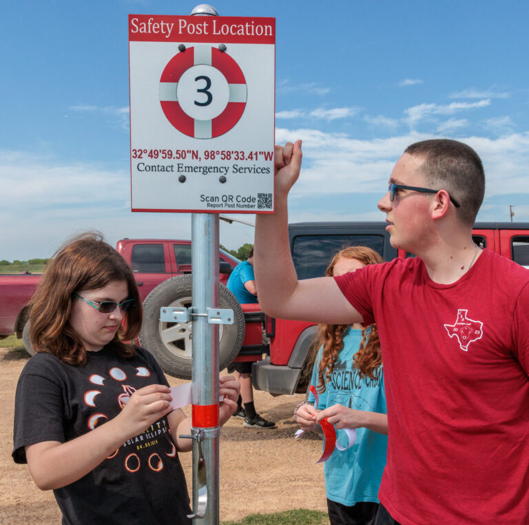 Matthew Wunsch installs safety posts at Hubbard Creek Lake as Eagle ...