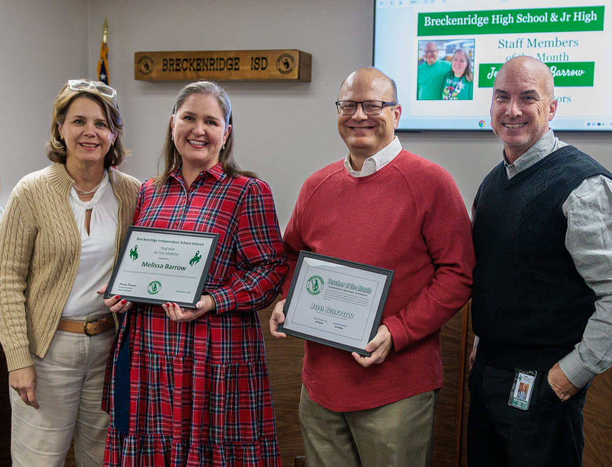 BISD honors Students and Staff of the Month for December - Breckenridge ...