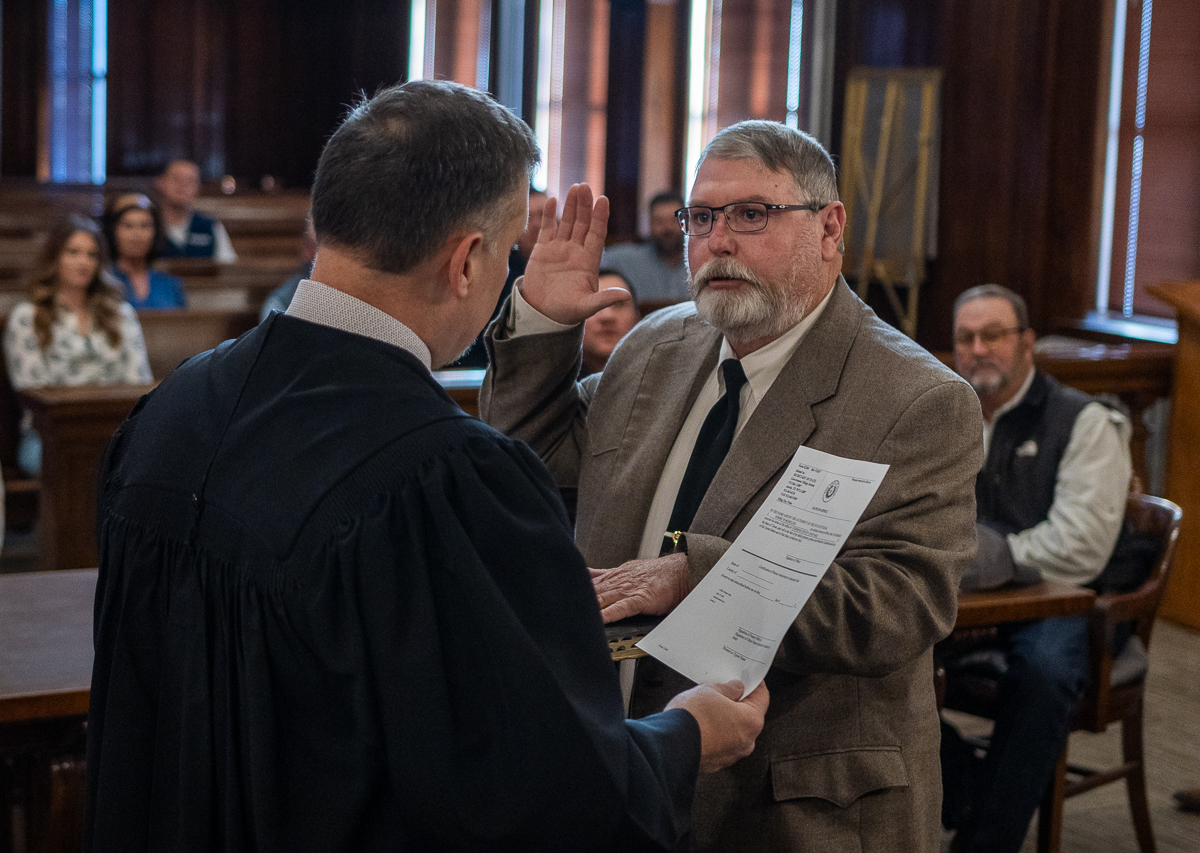 Local officials look back on time working with Stephens County Constable Wayne McMullen, who ...