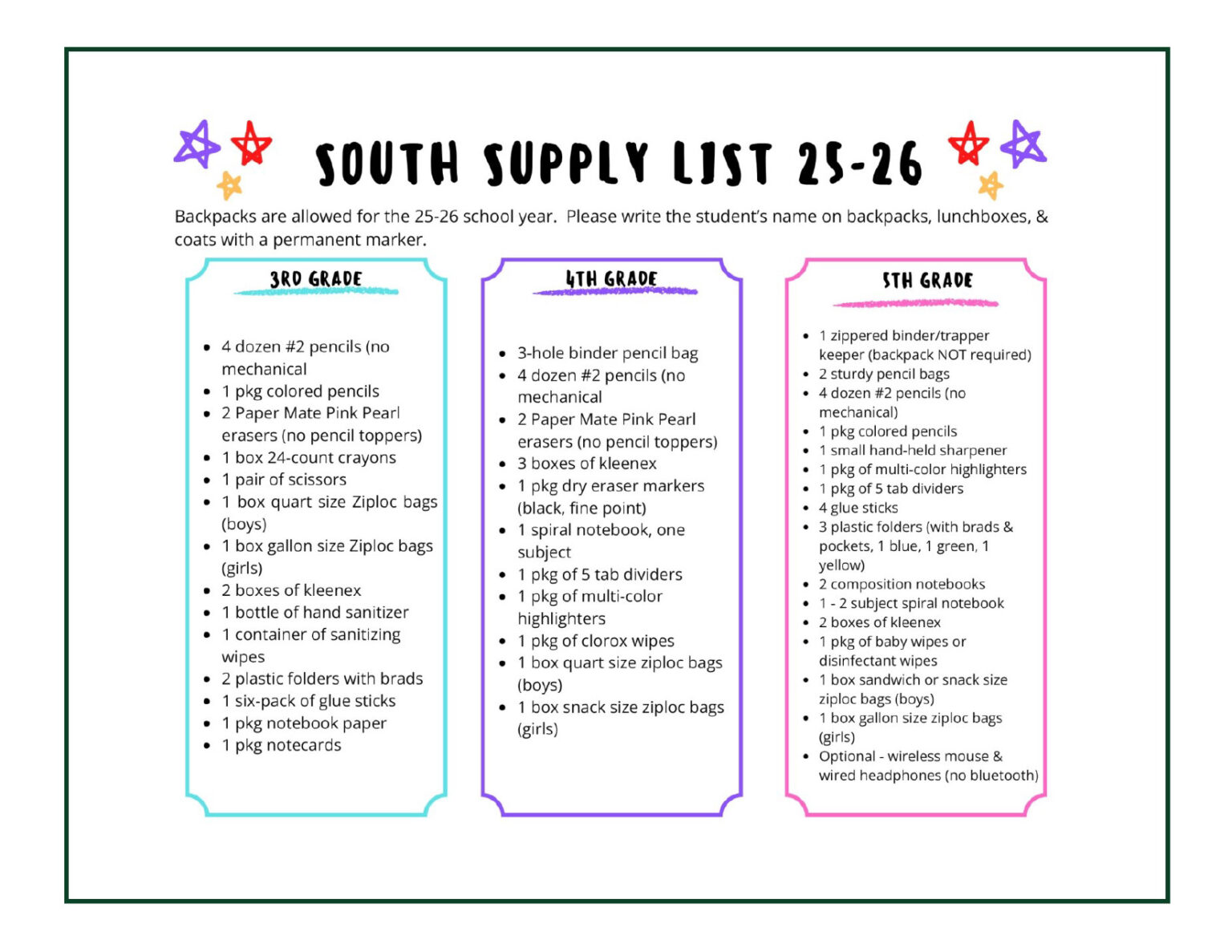 Breckenridge ISD posts school supply lists, 2025-26 calendar ...